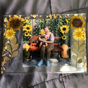 Pressed Flower Photo Frame Resin Photo Frame Gift Idea Anniversary ...