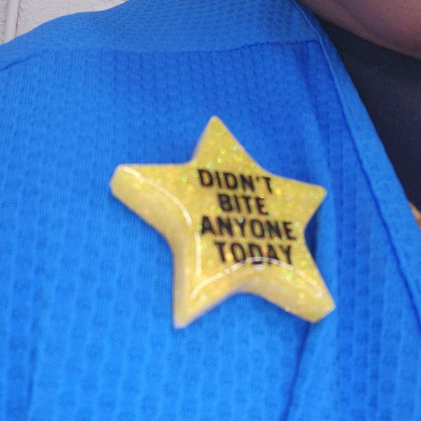 Gold Star Custom Resin Pins, Novelty Pins, Custom Text Pins, Quirky ...