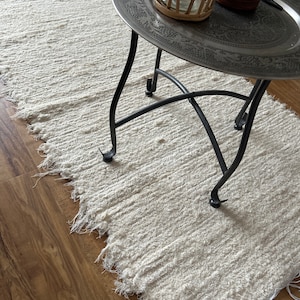 Large Handwoven Cream Rug 180x250 Cm, Area Rug, Cream Solid Rug Carpet ...