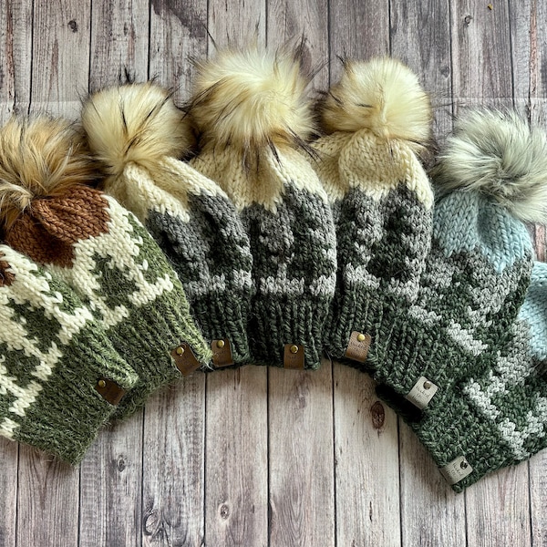 The Mountaineer Toque Crochet Pattern, Fair Isle Crochet Hat, Super ...