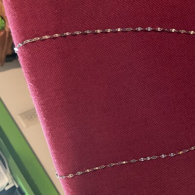 Gold Glitter Chain Necklace Stainless Steel, Flat Link Chain Necklace ...