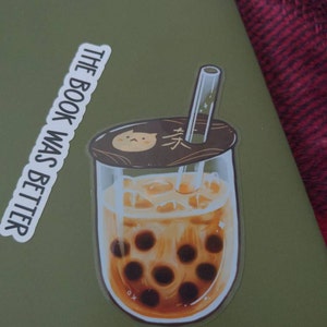 Boba Tea Clear Vinyl Sticker - Etsy