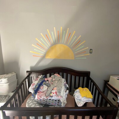 Rising Sun Wall Decal Wall Decal Abstract Wall Sticker - Etsy