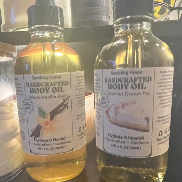 Handcrafted Coconut Cream Pie Body Oil for Smooth and Silky Skin ...