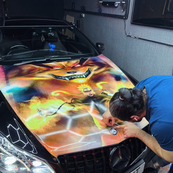 Anime Girl Car Side Wrap Full Color Graphics Vinyl Livery Decal Jdm