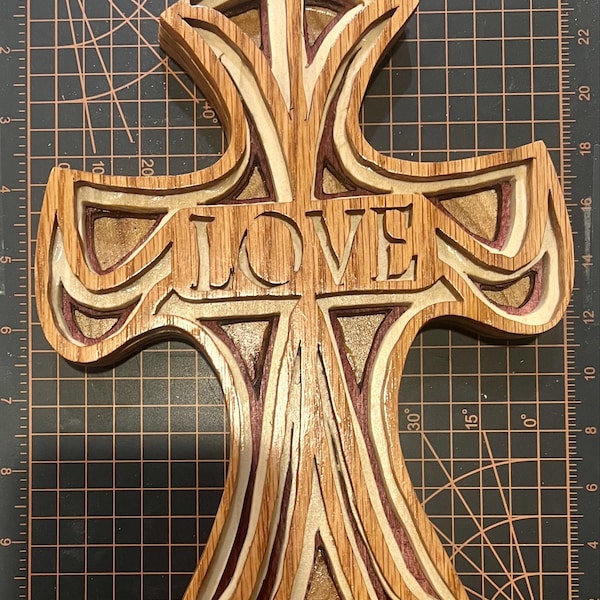 Easter Cross Intarsia Pattern Segmentation Scroll Saw Pattern Bandsaw ...