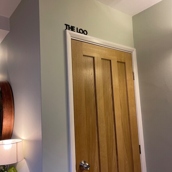 THE LOO Toilet Door Sign, Original Little Hippo Door Topper - Etsy UK