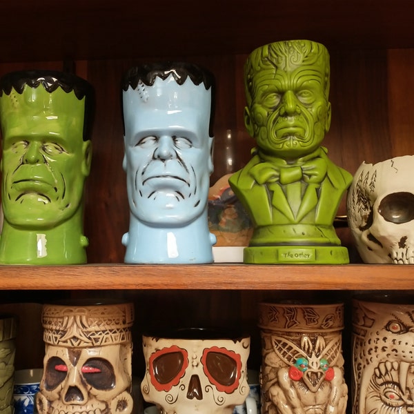 Tiki Tiki Monster's Monsterstein Tiki Mug Blue With Black Inside - Etsy