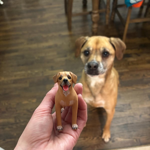 Custom Dog Wedding Cake Topper, Handmade Polymer Clay Pet Figurine ...