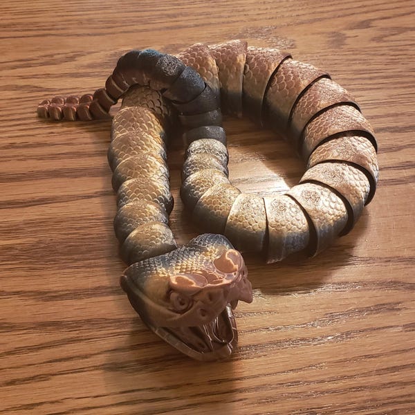 3D Printed Flexi Ball Python Snake - Etsy