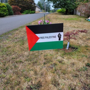 Free Palestine Flag Yard Sign 24" X 18" - Coroplast Long Lasting Rust ...