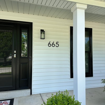 NO DRILLING REQUIRED 7.5 Vinyl Siding House Numbers Black or White - Etsy