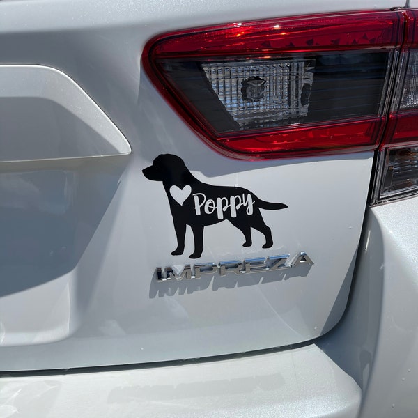 Personalized Lab Decal - Labrador Vinyl Sticker for Cars, Tumblers ...