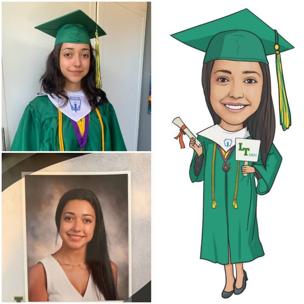 Drawing Doctor Cartoon Portrait, Caricature Drawing : Graduation Gift ...