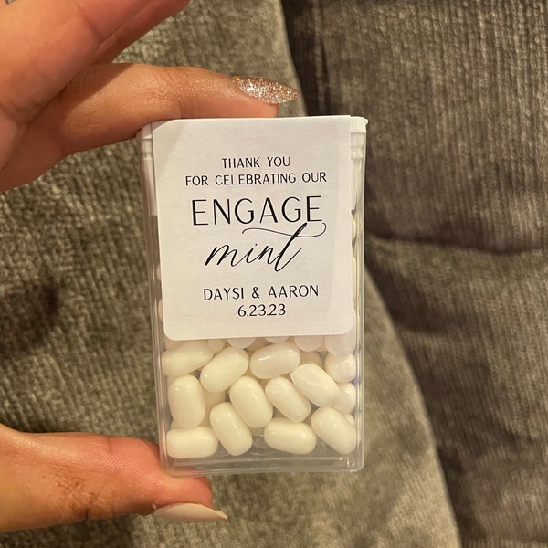 Engagement Stickers - Engagemint Stickers, Engagement Party Favors ...