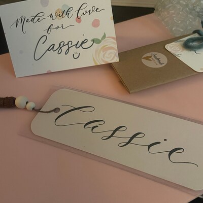 Personalized Bookmark, Bookmarks Custom, Calligraphy Bookmarks, Tassel ...