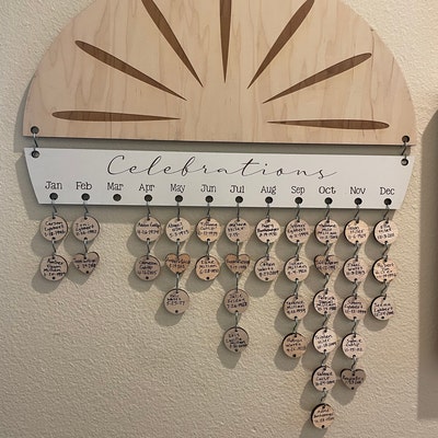 Birthday Calendar, Birthday Board, Celebrations Calendar, Birthday ...