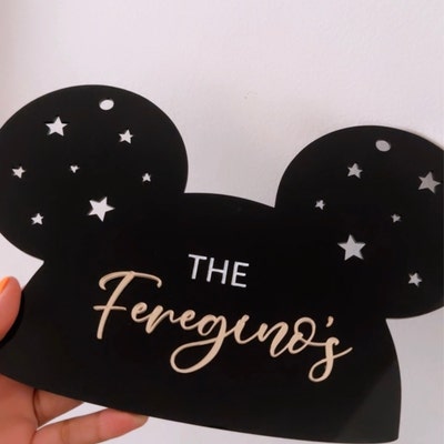 Custom Disney Stroller Sign Mickey Mouse Acrylic Sign Custom Stroller ...