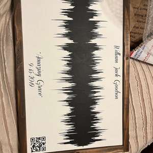 Sound Wave Sign With QR Code Wedding Gift Gift for Spouse - Etsy