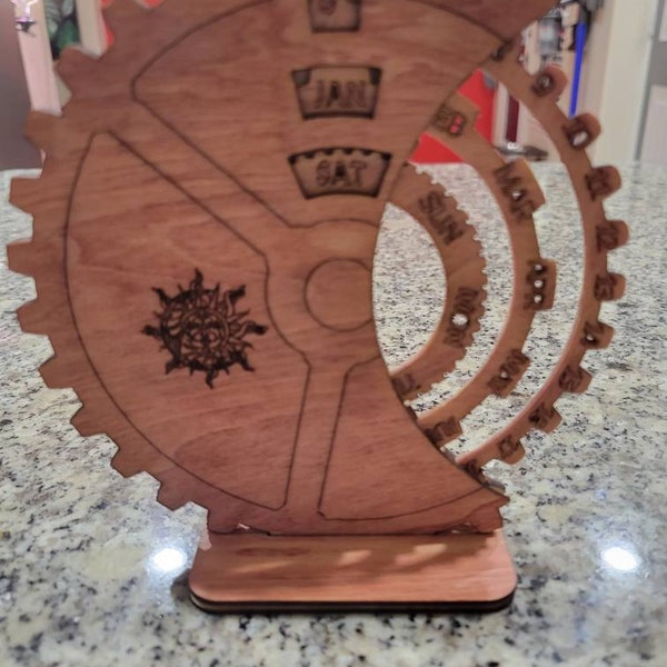 Calendar Laser Cut File, Perpetual Calendar Vector, CNC Cut, SVG, Cnc ...