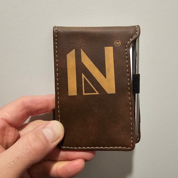 Custom Pocket Notebook With Pen, Refillable Personalized Leather ...