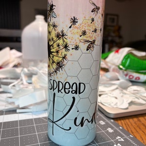 20oz Skinny Tumbler Spread Kindness Sublimation Design Templates ...