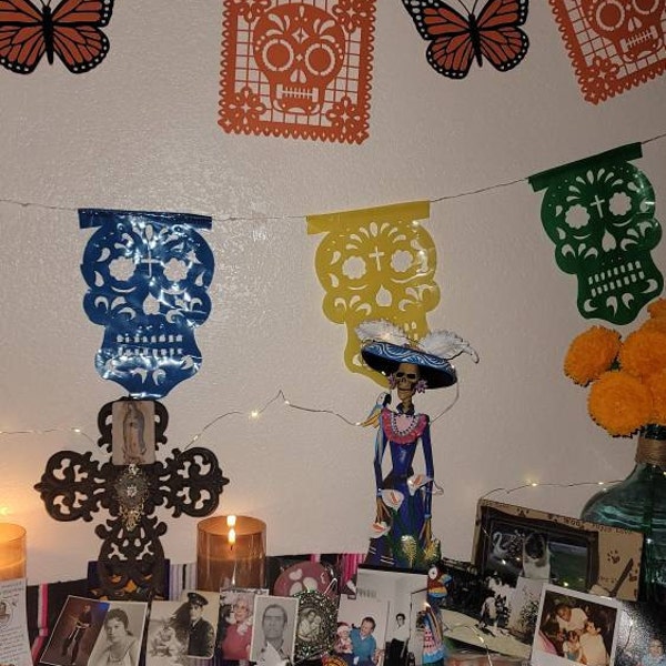 Ofrenda Día De Los Muertos Papel Picado Banner, Ofrenda Banner, Day of ...
