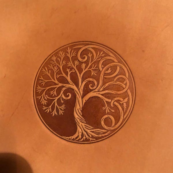 Leather Stamp (delrin), Celtic Tree Stamp, Tree Stamp, Celtic Tree of ...