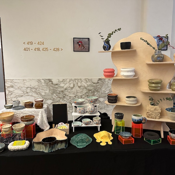 SUPERSIZE Asymmetrical Wavy Collapsible Stand, Shop Display, Market ...