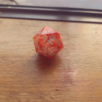 Red Heart DND Dice Set Polyhedral Sharp Edge Resin Dice for Dungeons ...