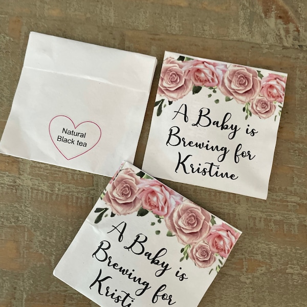 Personalized Tea Bag Party Favors (10 Count) - Etsy