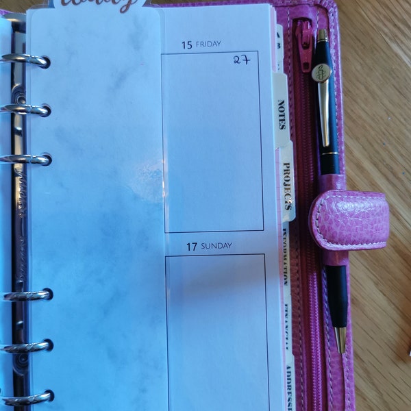 Foiled Planner Page Marker, Marbled Bookmark, Today, Weekly and Monthly ...