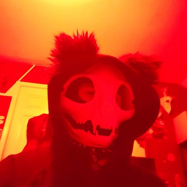 Cat Skull Bone Mask - Movable Moving Hinge Articulating Jaw- 3D Printed ...