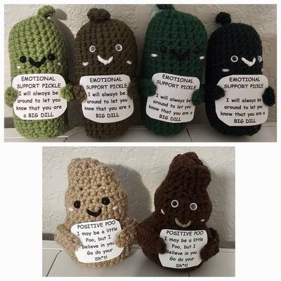 Emotional Support Pickle & Positive Poo Pattern Bundle,us Terms ...