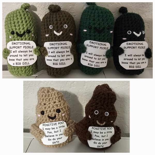 Emotional Support Pickle & Positive Poo Pattern Bundle,us Terms ...