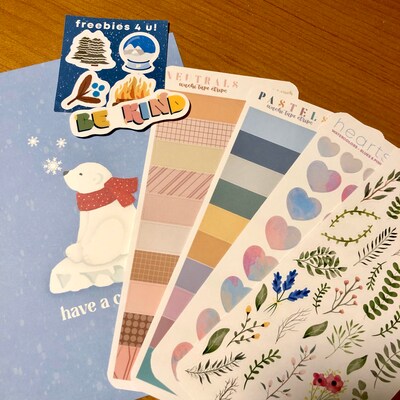 Cozy Winter Themed Sticker Sheet, Cute Journal Planner Stickers ...