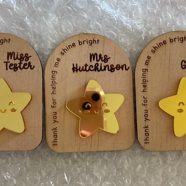 Teacher Gift | Star | Personalised | Educator Gift | Magnet | Custom ...