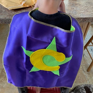 SUPERHERO POWER CAPES, Single-sided With Emblem and Initial - Etsy