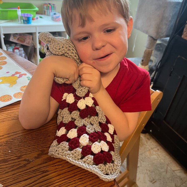 Crochet Alabama Elephant Baby Lovey Blanket - Etsy