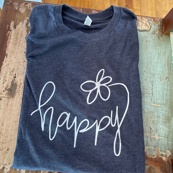 Choose Happy Shirt, Happy T-shirt, Womens Shirt, Happy Shirt, Positive ...