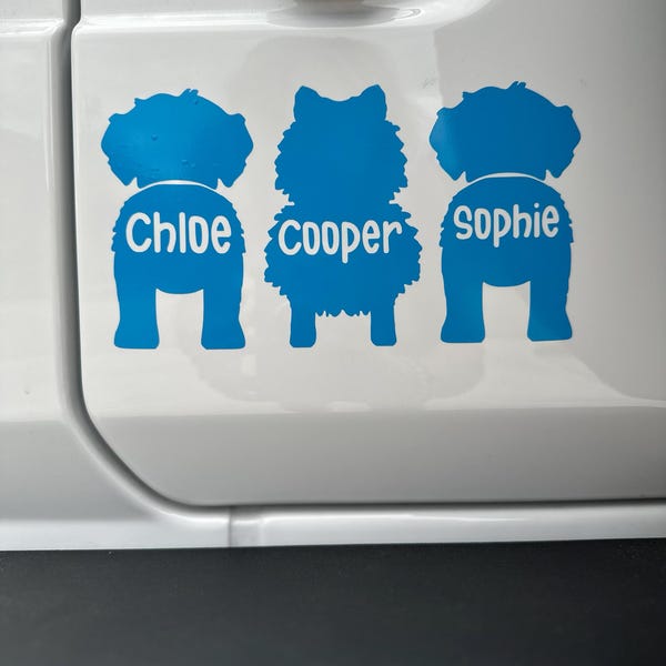 Get off My Tail Cat Car Decal, Personalized Vinyl Sticker, Custom Color ...