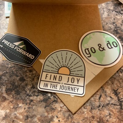 Set of 3 Vinyl Stickers: Be Faithful and Fearless I Can Do - Etsy