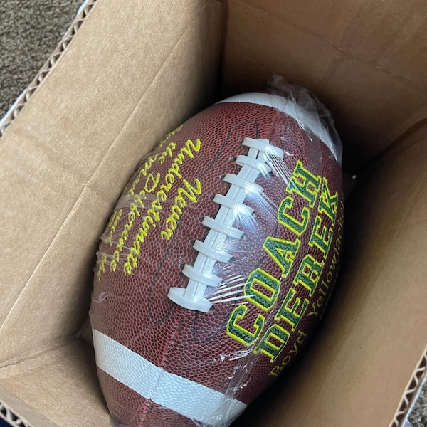 Coaches Gift//custom Personalized Embroidered Football // Football Gift ...
