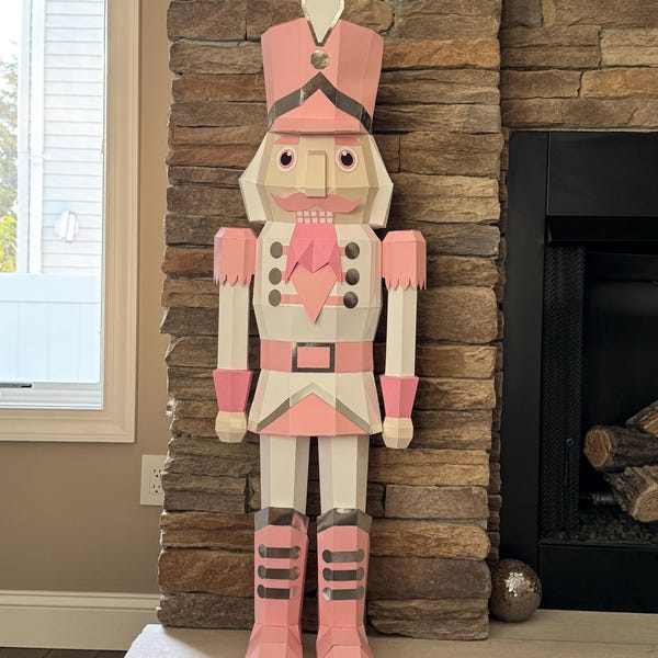 Low Poly Nutcracker,papercraft Nutcracker, PDF Template, Paper ...