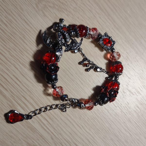 Dragon Sylus Bracelet, Love and Deepspace Bracelet, Crackled Glass ...