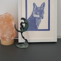 Linoldruck Fuchs und Schwäne original Druckgrafik - Etsy.de