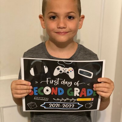 First Day of Second Grade Back to School Sign First Day - Etsy
