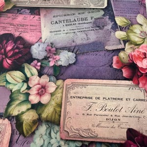 Vintage French Digital Papers - Etsy