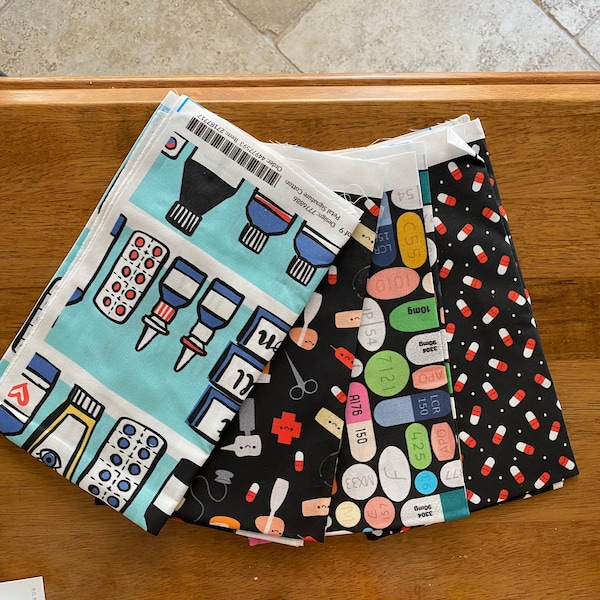 Medicine Fabric - Medicine Cabinet by Laura May Designs - Medical ...