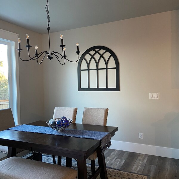 Large Half Arched Window Frame, Farmhouse Frame, Faux Arch Window ...